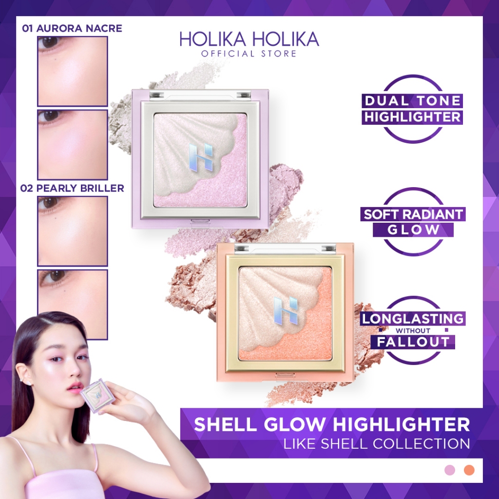 Jual Holika Holika Shell Glow Highlighter (Like Shell Collection) | Two ...