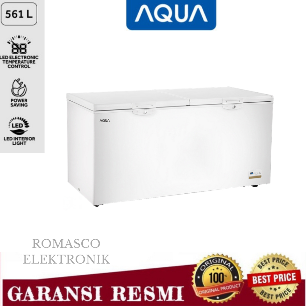 Jual CHEST FREEZER AQUA AQF 600 GC FREEZER BOX | Shopee Indonesia