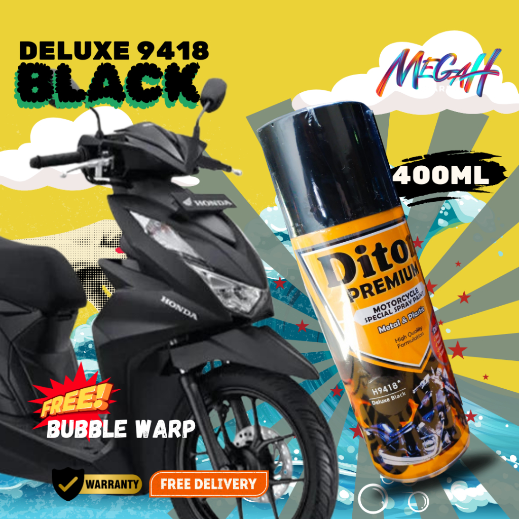 Jual Pilok Pilox Cat Semprot Diton 400cc Hitam Beat Deluxe 2024 Black ...