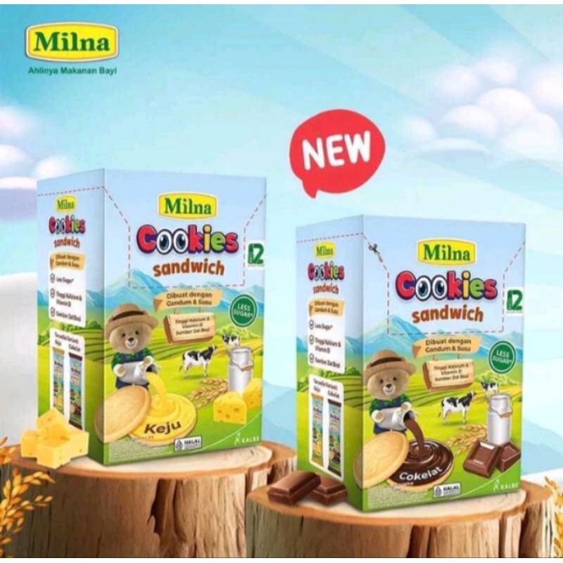 Jual Milna Cookies Sandiwich 288 gr( 12 sachet 24 gr) | Shopee Indonesia