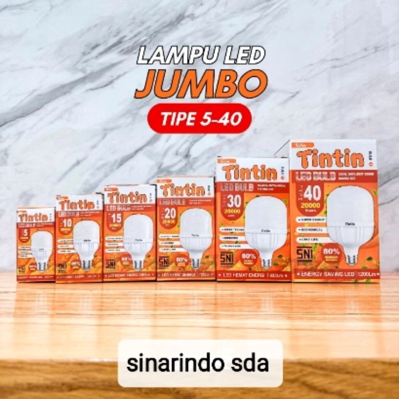 Jual bohlam lampu led tintin kapsul 5 10 20 30 40 platinum 5 9 12 15 18 cahaya putih MURAH ...