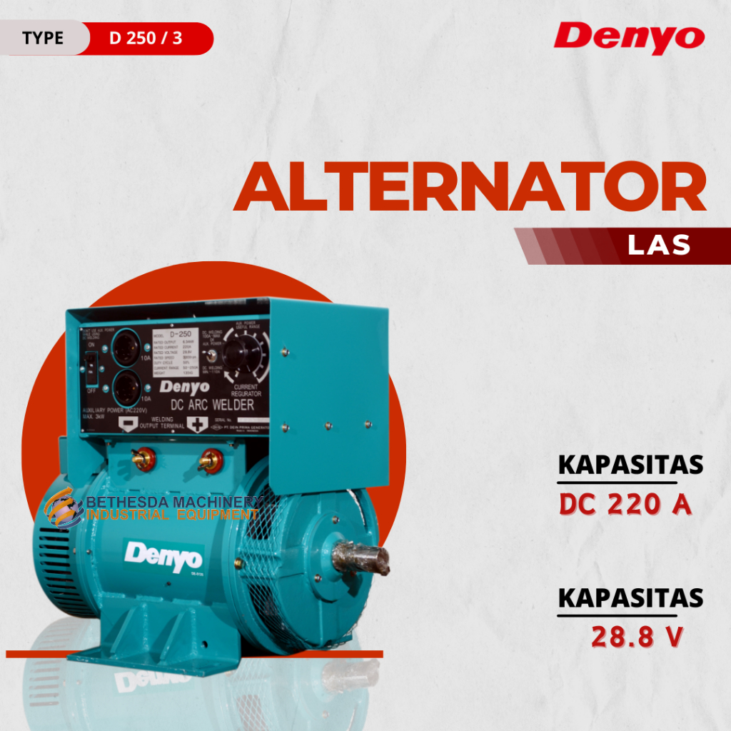 Jual Generator Las D 250 / 1 phase 3 KVA Denyo DC 220A | Shopee Indonesia