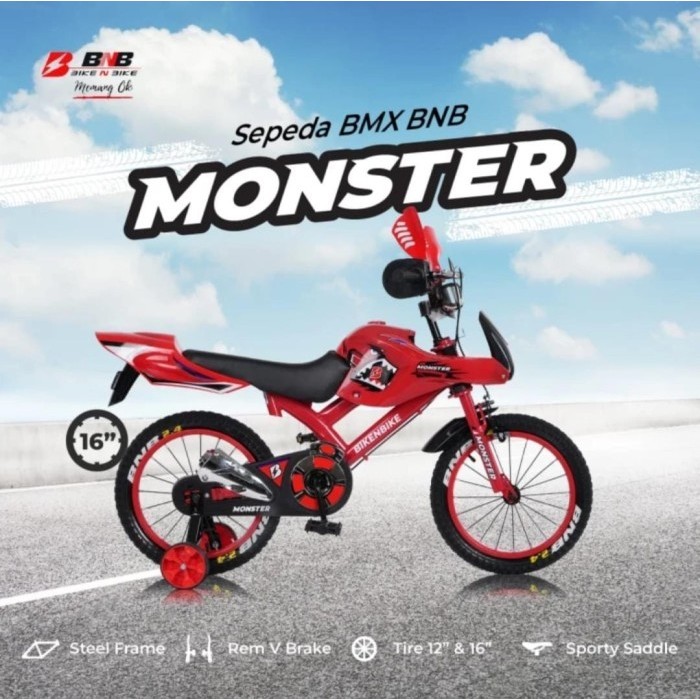 Jual Sepeda Anak Laki BMX BNB Trail Monster 12 16 Inch Model Motor ...