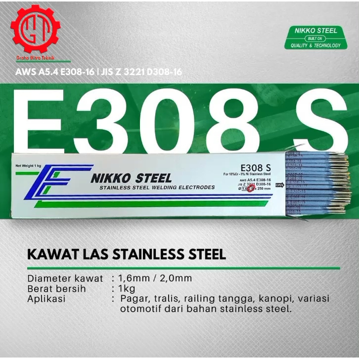 Jual Kawat las stainless steel e308s 1,6MM 2.0MM E308 S | Shopee Indonesia
