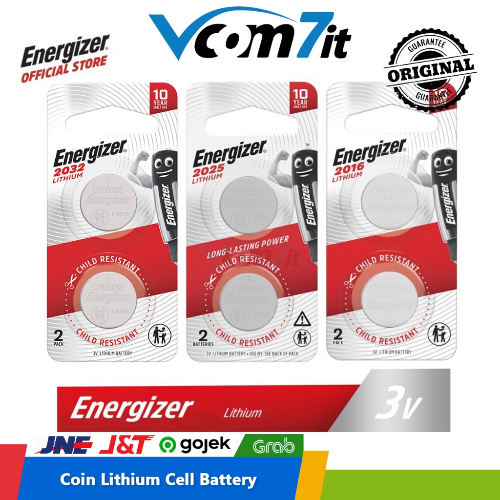 Jual Baterai ENERGIZER CR2032 CR2025 CR2016 3V Lithium Coin Battery (2 ...