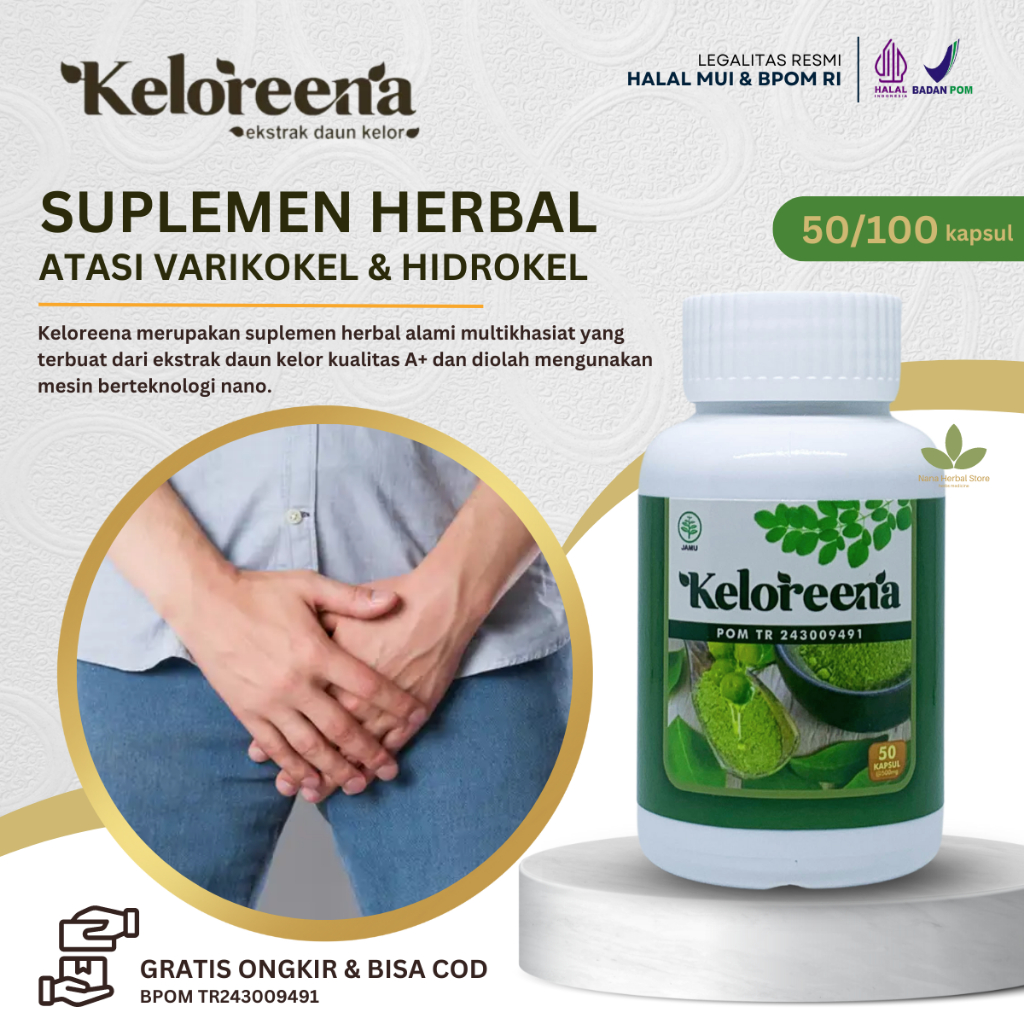 Jual Keloreena Kapsul Obat Varikokel Di Buah Zakar Bengkak Besar ...