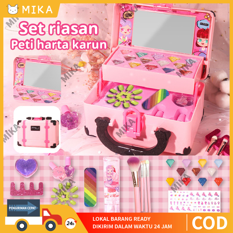 Jual 【Mika Mall】Girls Makeup Toys Kosmetik Kotak Bermain Princess ...