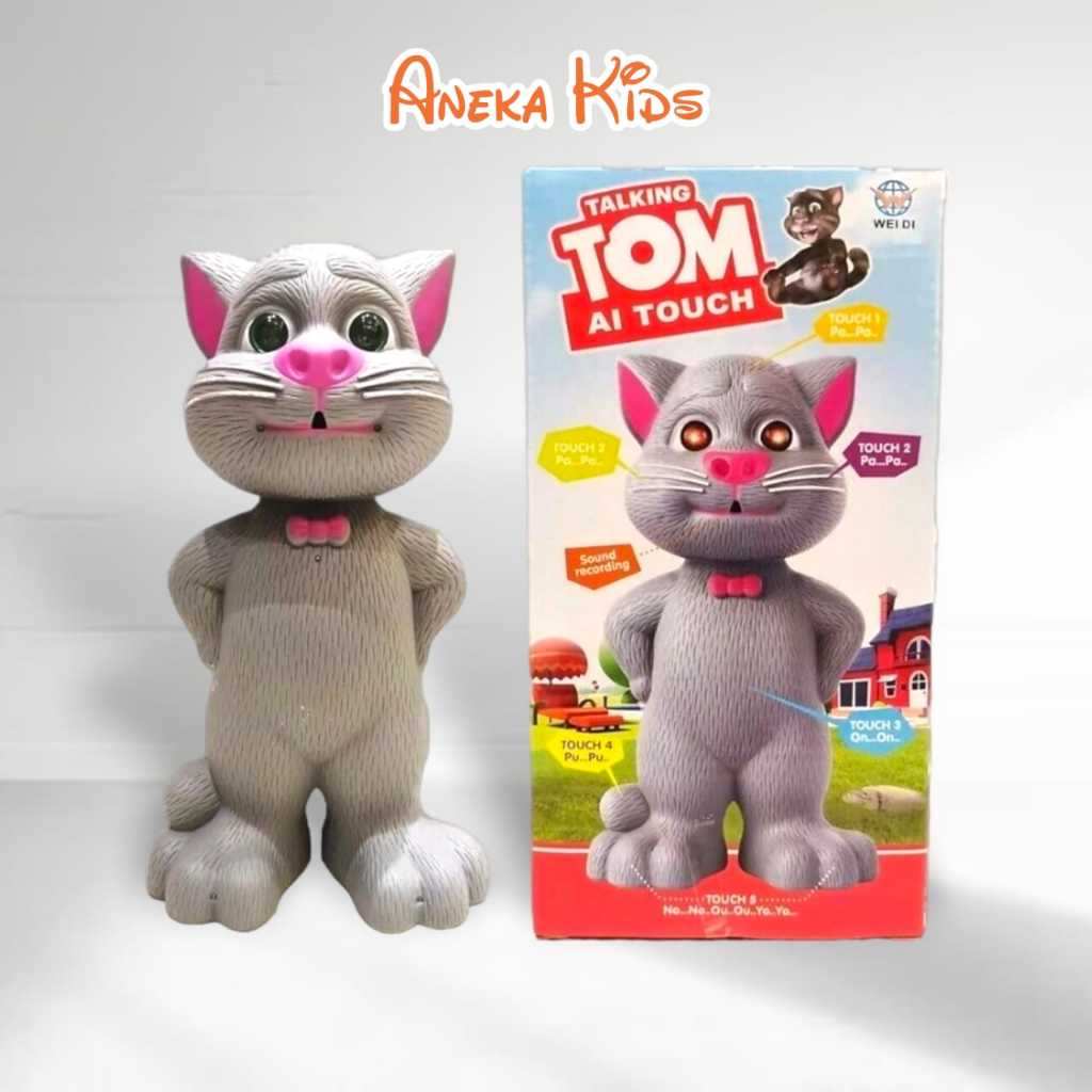 Jual Mainan Talking Tom AI Touch (Mainan Kucing Berbicara) | Shopee Indonesia