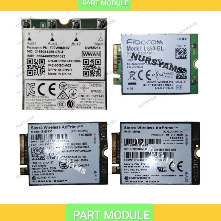 Jual KODE O77N Part Modem Rakitan Adapter Module L85GL DW5821E EM743 ...
