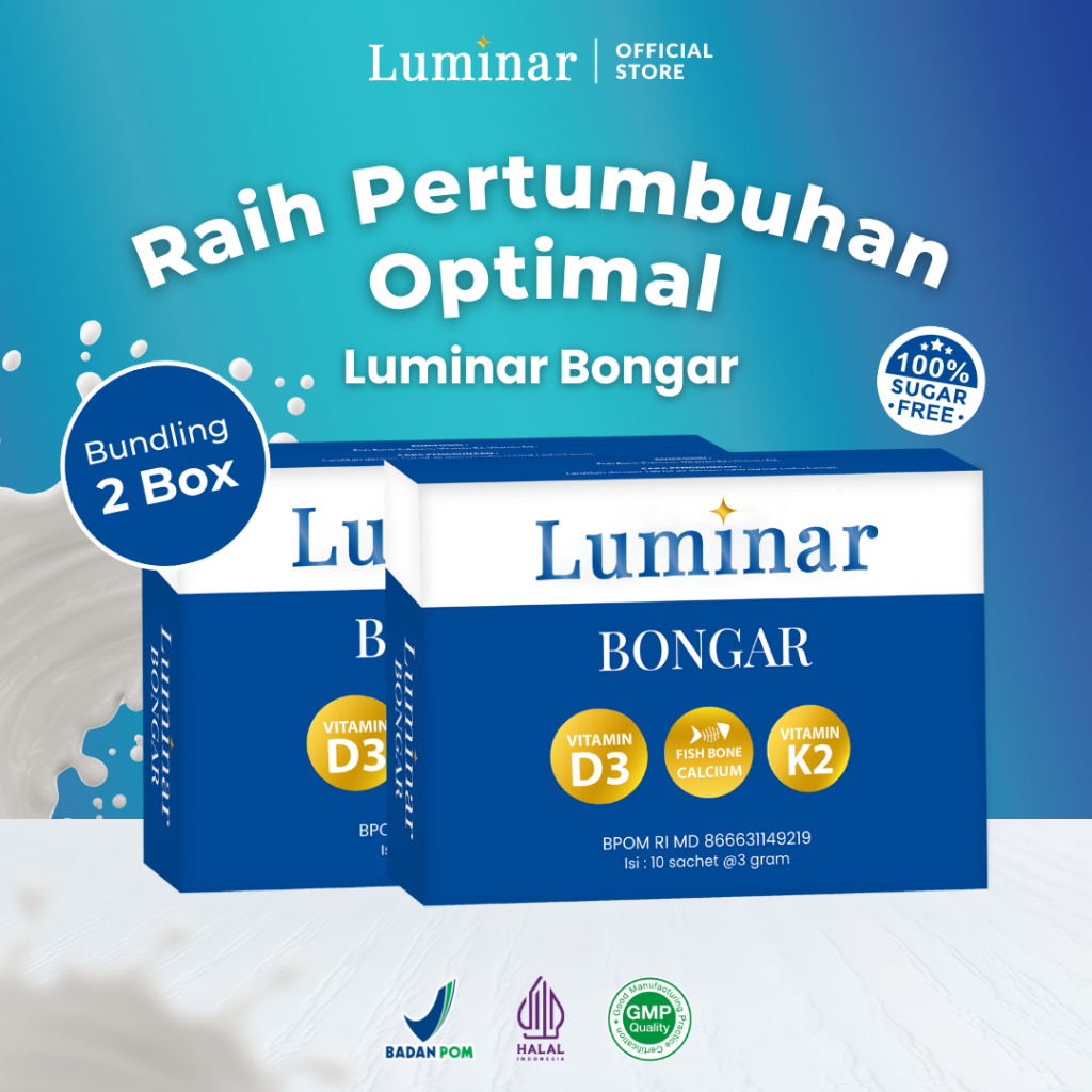 Jual Luminar Bongar Bundling - Minuman Tinggi Kalsium + Vitamin D3 ...