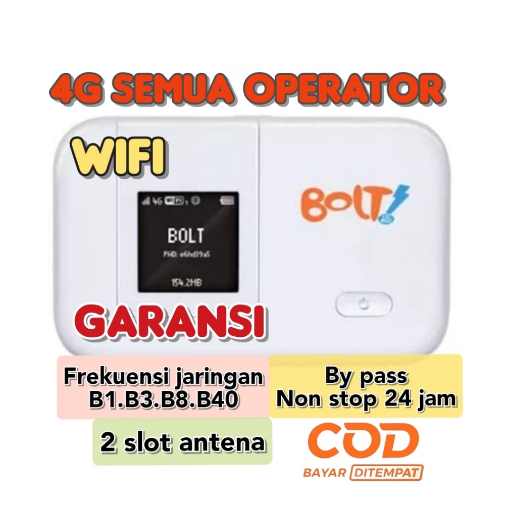 Jual KODE T76B WiFi Modem WiFi Bolt slim E5372 4G Semua Operator Indonesia unlock 4G all ...