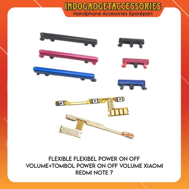 Jual TOMBOL LUAR ON OFF + FLEXIBLE ON OFF POWER VOLUME XIAOMI REDMI NOTE 7 FULLSET | Shopee ...