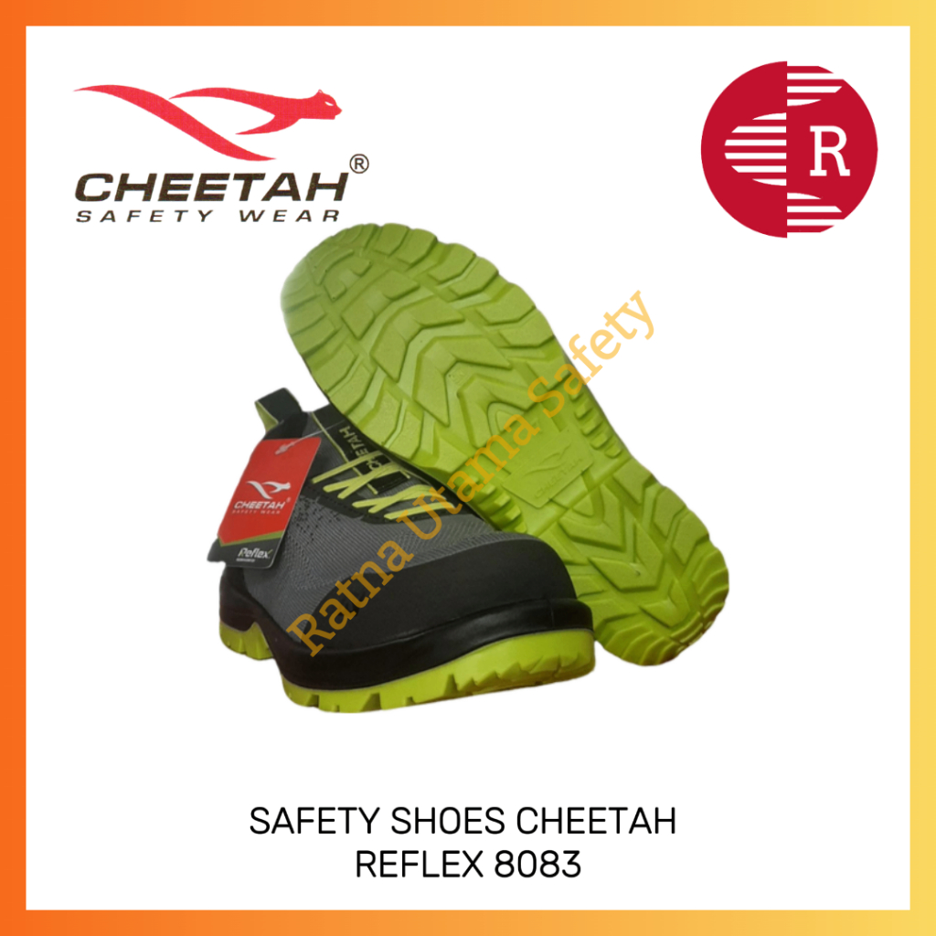 Jual SEPATU SAFETY SHOES CHEETAH REFLEX 8083 HIJAU | Shopee Indonesia