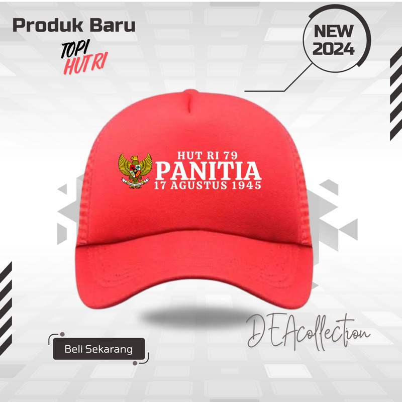 Jual TOPI JARING PANITIA HUT RI KE 79 TAHUN INDONESIA MERDEKA // TOPI ...