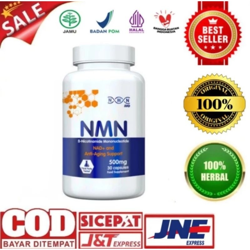 Jual NMN Bio B - NMN Bio - Nicotinamide Mononucleotide 500mg Anti Aging-NAD+ 30 Capsule Original ...