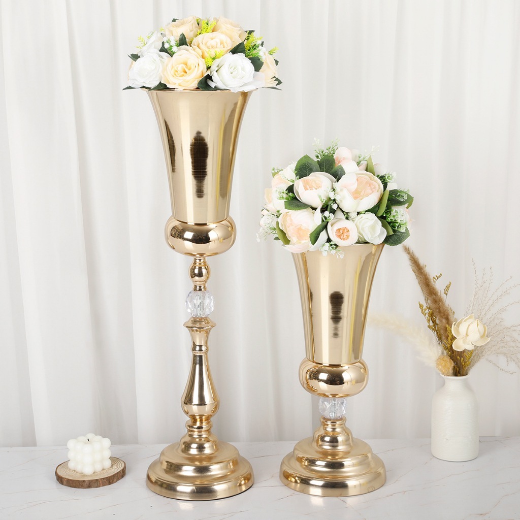 Jual Eveline Flower Vase Gold / STR / stainless Dekorasi Mewah Style ...