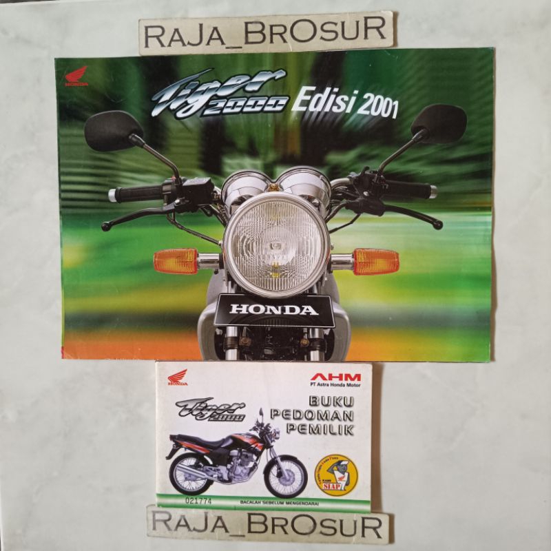 Jual Buku pedoman pemilik/manual book + Poster brosur katalog leaflet jadul lawas Honda Tiger ...
