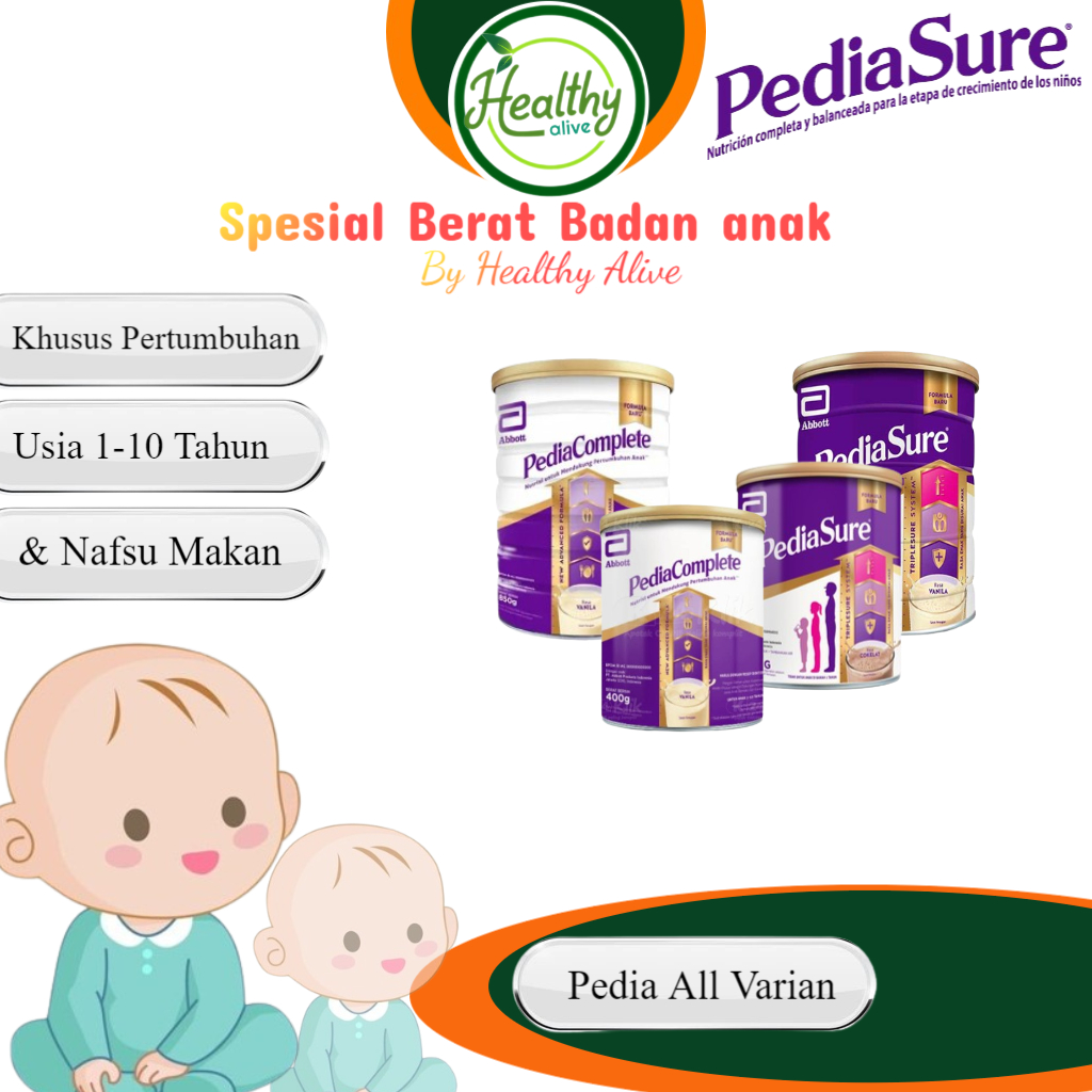 Jual Pediasure TriplesurE/Complete 850 g /450 g (1-10 tahun) Susu Formula Pertumbuhan Anak ...