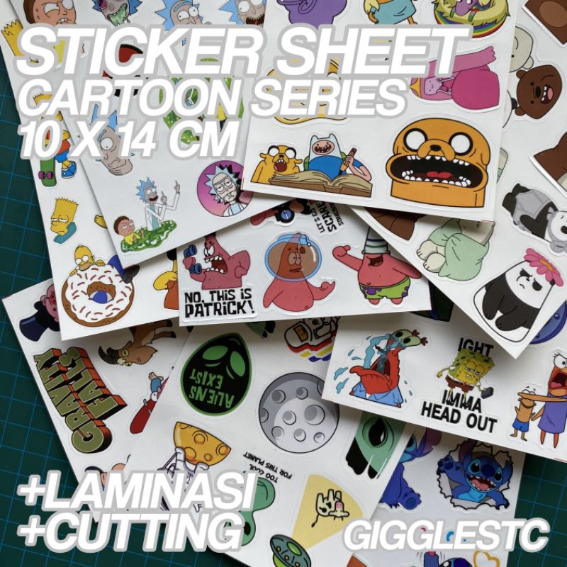 Jual Sticker Sheet Cartoon Series / Sticker We Bare Bears / Sticker ...