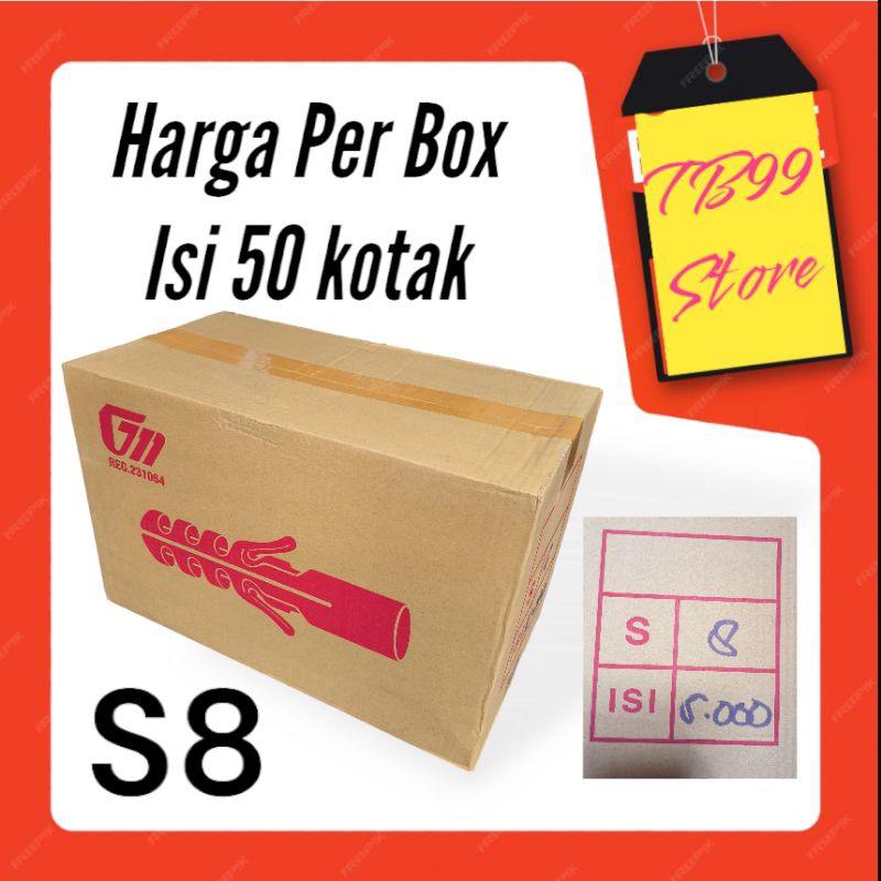 Jual Harga Per Karton isi 50 kotak V-ser Nylon S8, Alat Penjepit Sekrup GMP S8 | Shopee Indonesia