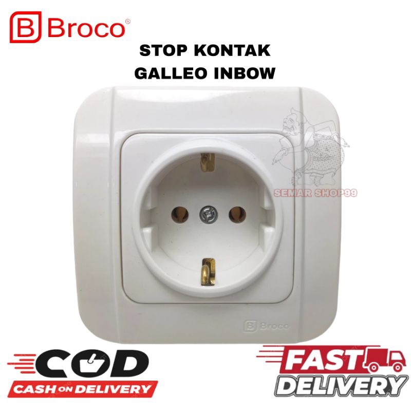Jual BROCO GALLEO IB STOP KONTAK ARDE PUTIH G151 Stop kontak Broco ...