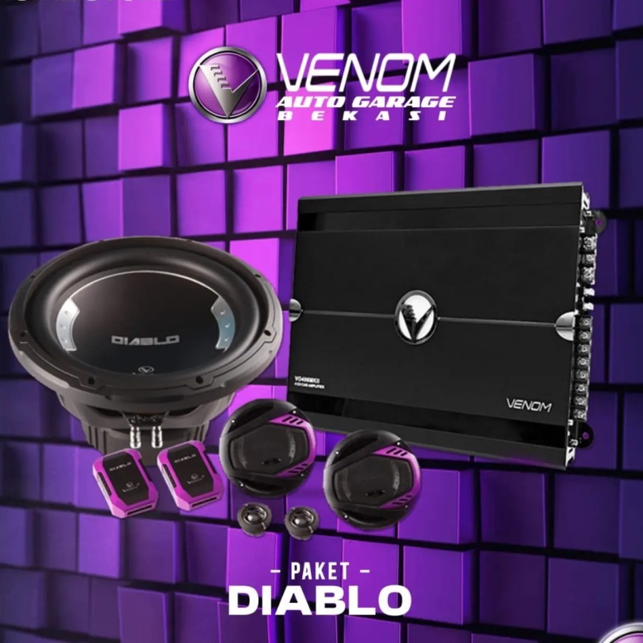 Jual PAKET AUDIO MOBIL VENOM DIABLO POWER SPLIT SUBWOOFER VENOM | Shopee Indonesia