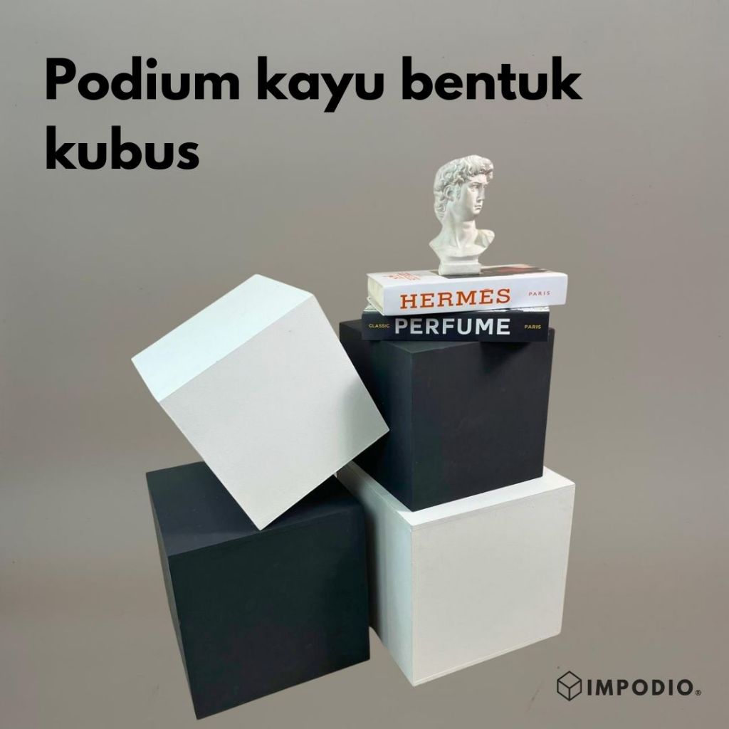 Jual IMPODIO Podium Kayu Bentuk Kubus Kotak Jumbo 2 Ukuran - Display ...
