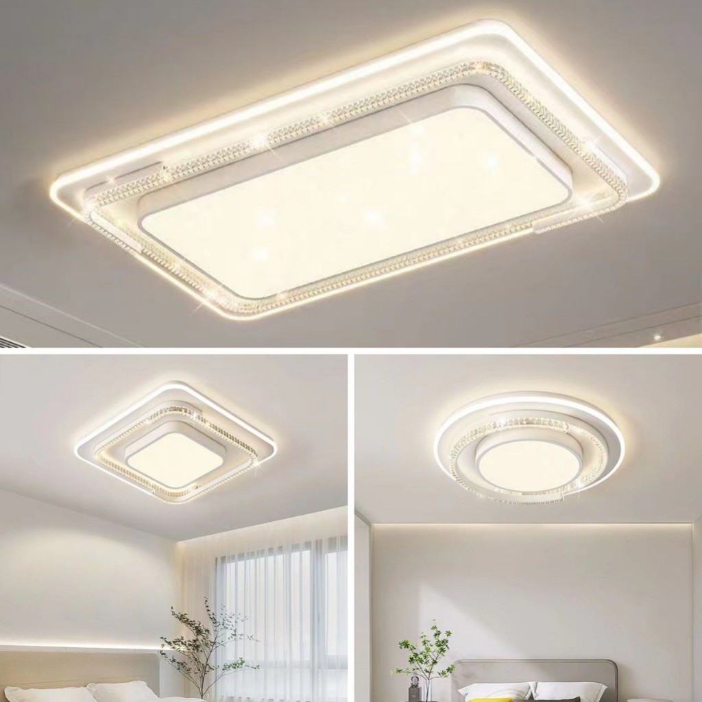 Jual Lampu Plafon LED Minimalis Modern Kristal Akrilik Mewah, 3 Warna ...