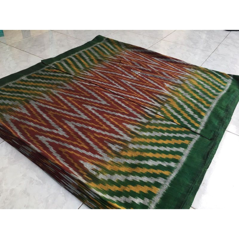 Jual Tenun Corak Insang Pontianak Warna Pelangi Tenun Endek Meteran ...