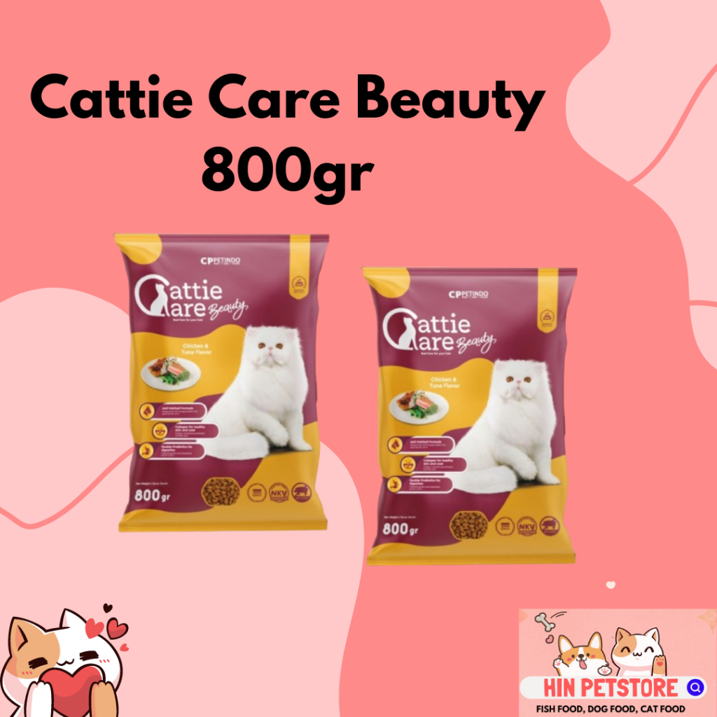 Jual Makanan Kucing - Cattie Care Beauty 800gr Freshpack | Shopee Indonesia