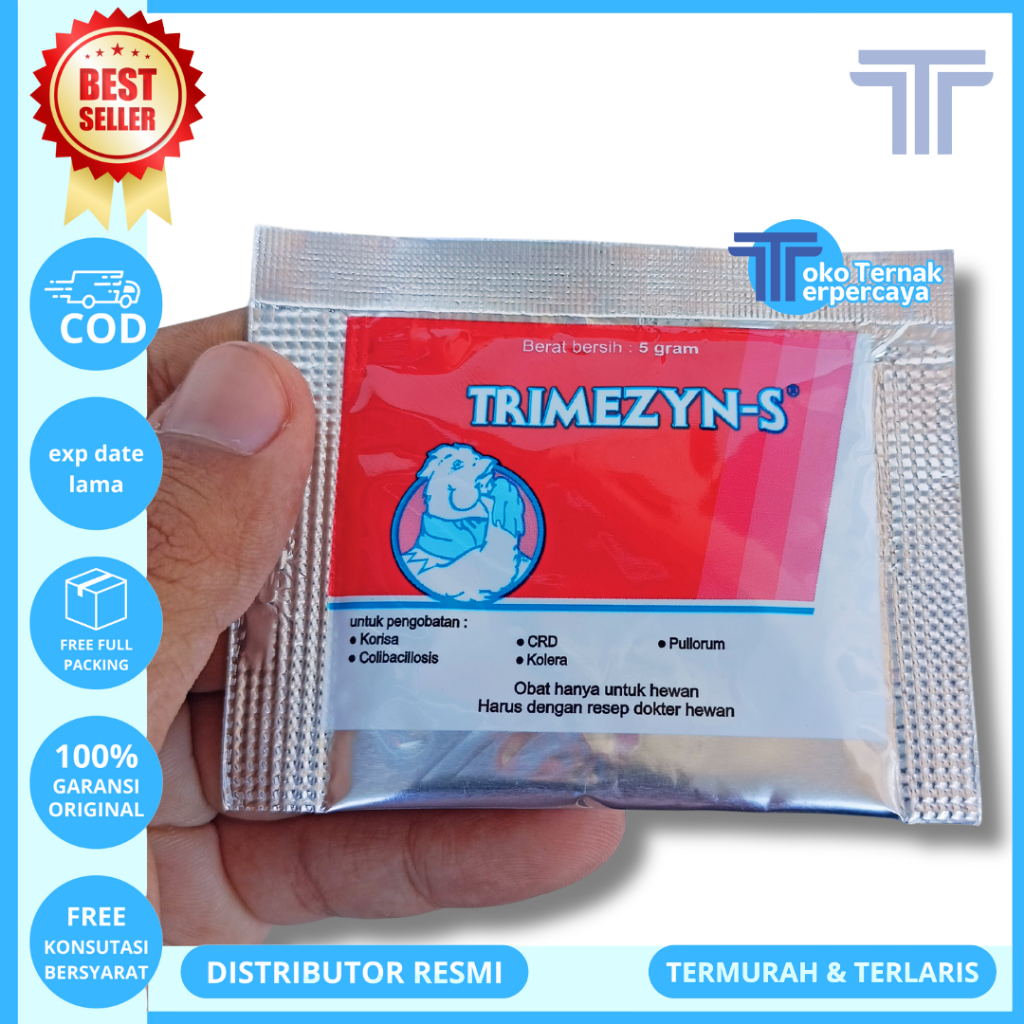 Jual TRIMEZYN S 5 GRAM - Obat Korisa Coli Kolera Pulorum Pilek CRD ...
