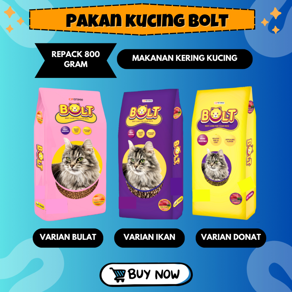 Jual BOLT ADULT CAT FOOD 20KG DAN 8KG | MAKANAN KUCING | PAKAN KUCING ...