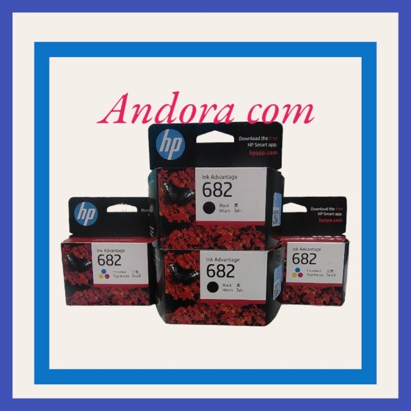 Jual Tinta Cartridge HP 682 Black +682 color(satu set) | Shopee Indonesia