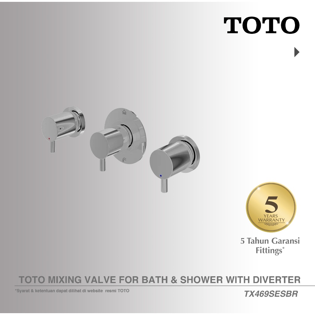 Jual TOTO Mixing Valve For Bath & Shower With Diverter TX469SESBR ...