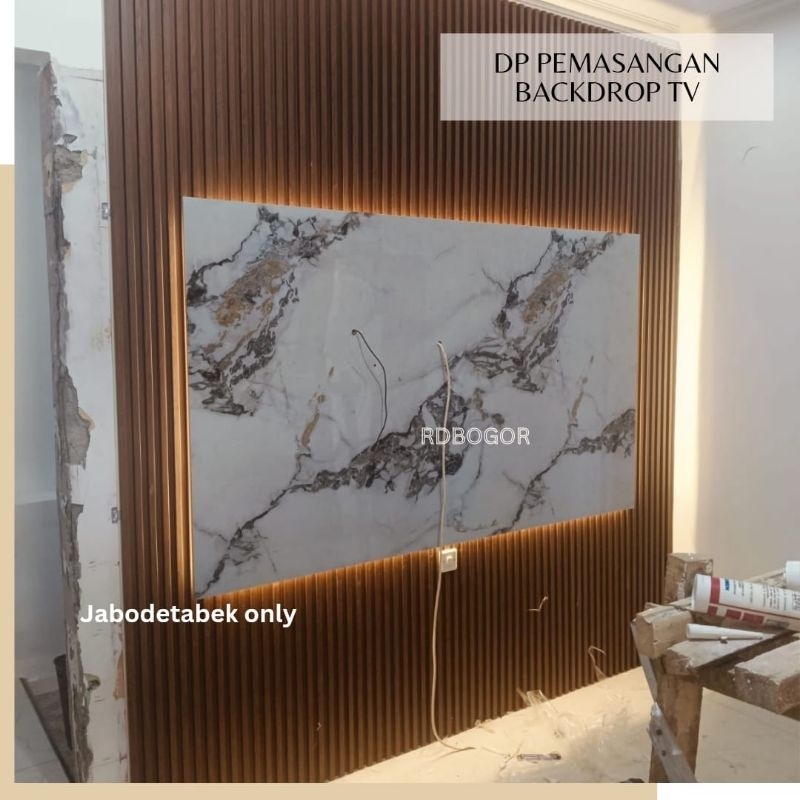 Jual Uang Muka (DP) Jasa dan Bahan Pemasangan Backdrop TV Khusus ...