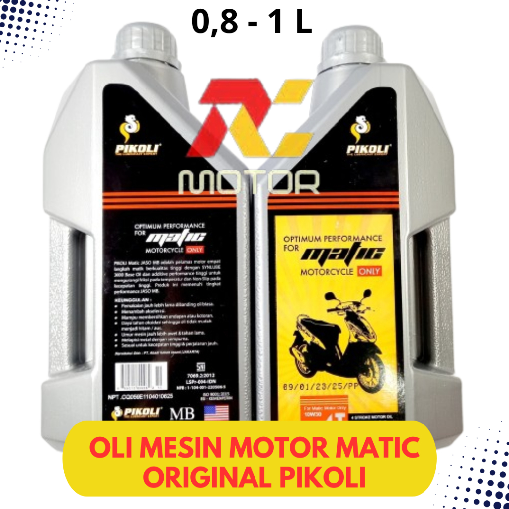 Jual OLI MOTOR MATIC PIKOLI 800ml Beat Mio Scoopy Vario 1 Liter ...