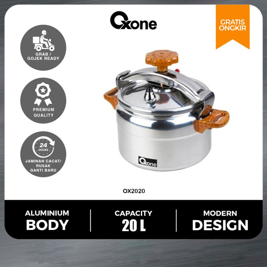 Jual OXONE Panci Presto Alumunium Pressure Cooker 20L 20 Liter Premium OX2020 OX-2020 OXONE ...