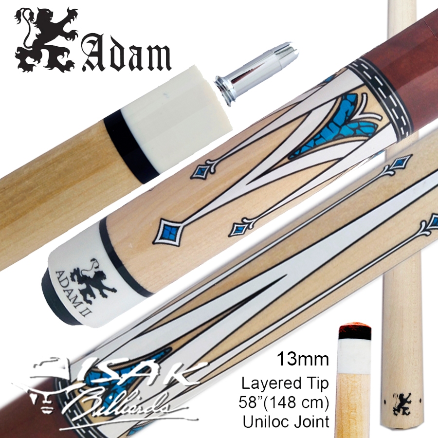 Jual Adam II Pool Cue Series BR01 - Premium Maple Stick Billiard Stik ...