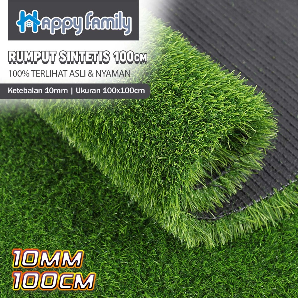 Jual (HF) Rumput Sintetis 10mm Ukuran 1x1 M Full Hijau / Lapangan Golf ...