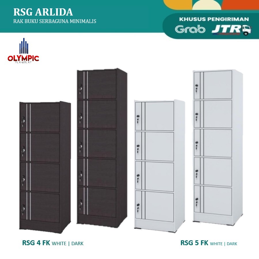 Jual Olympic Rak Buku Lemari Buku Locker Serbaguna Minimalis 4 Susun ...