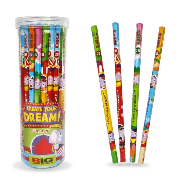 Jual TBMO PENSIL BIG TABUNG BUM ELEPHANT PS-007 2B 50PCS | Shopee Indonesia