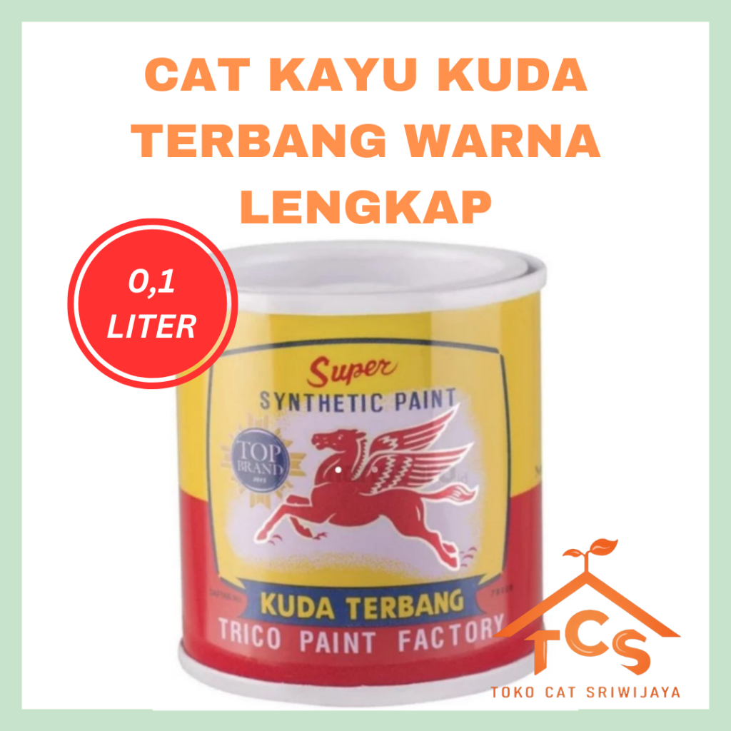 Jual CAT KUDA TERBANG TRICO PAINT KECIL 0.1 LITER WARNA LENGKAP | Shopee Indonesia
