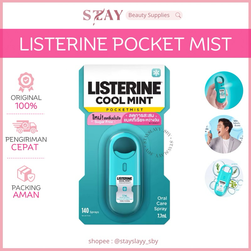 Jual READY STOCK! Listerine Coolmint Pocket Mist 7.7ml / Listerine ...