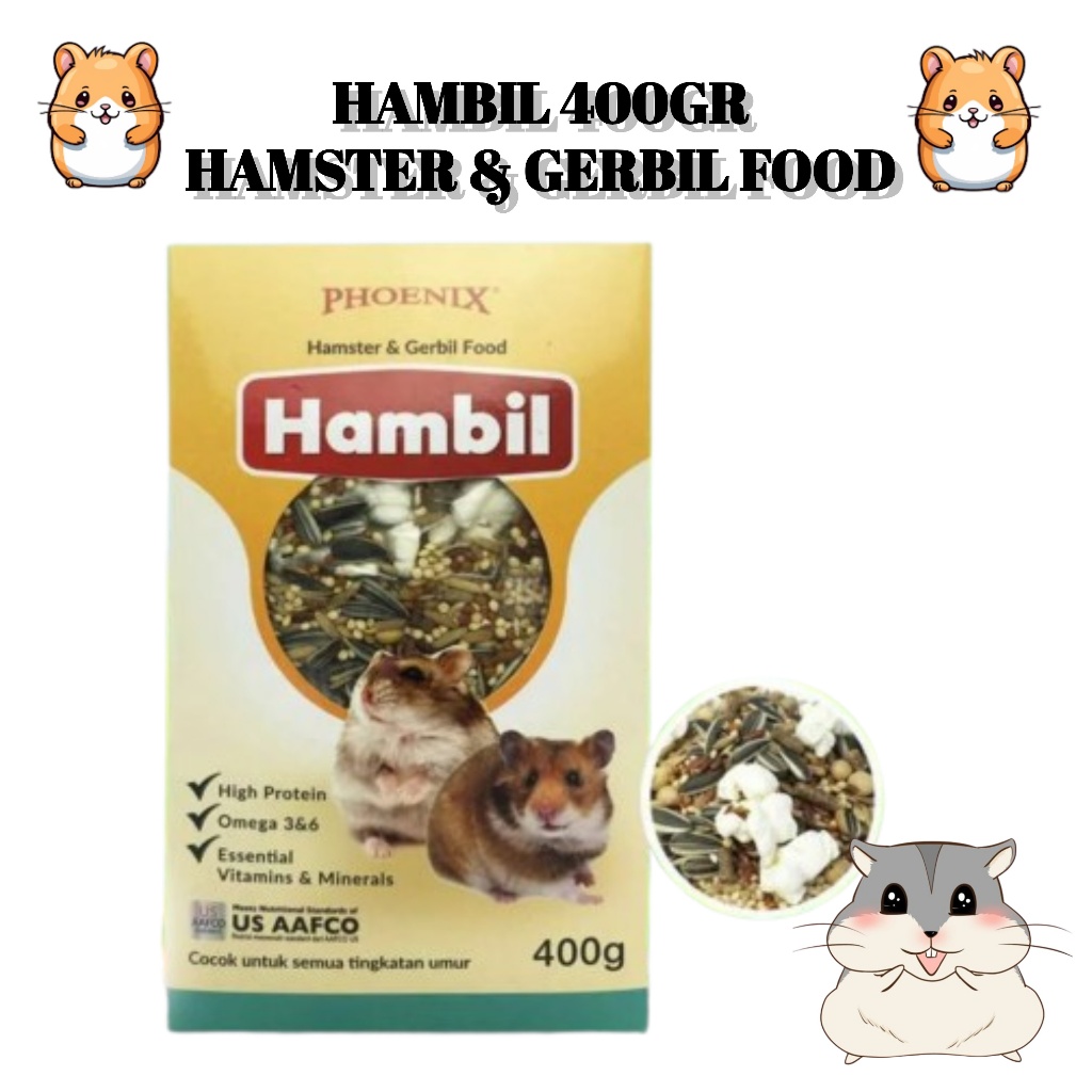 Jual Phoenix Hamster & Gerbil Food HAMBIL Pakan Makanan Biji Bunga ...