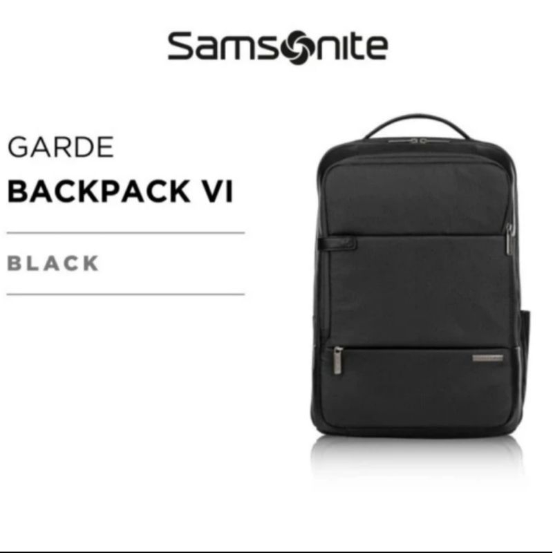 Jual TAS SAMSONITE GARDE VI BACPACK LAPTOP - BLACK | Shopee Indonesia