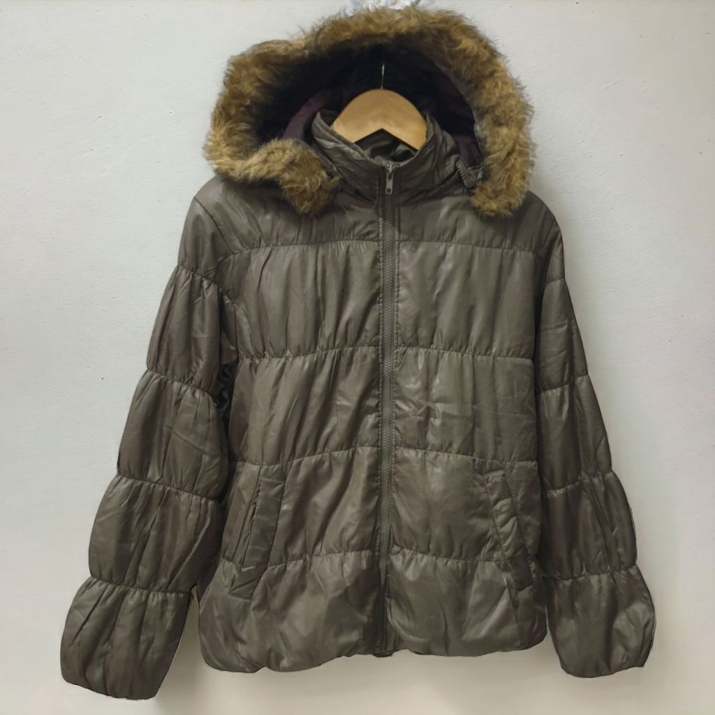 Jual Jacket Bomber Puffer Tebal Hoodie Bulu Big Size XXXL Jumbo Hijau ...