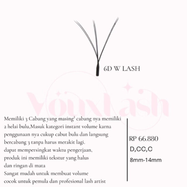 Jual VOUXLASH (valash) Eyelash Extension Termurah-SIX W lash-Premium ...