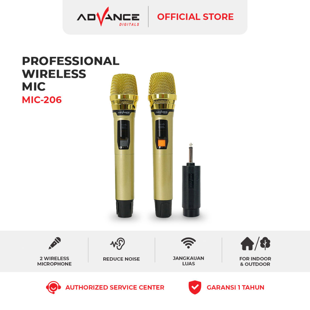 Jual Professional ADVANCE Double Digital Wireless Mic Microphone ...