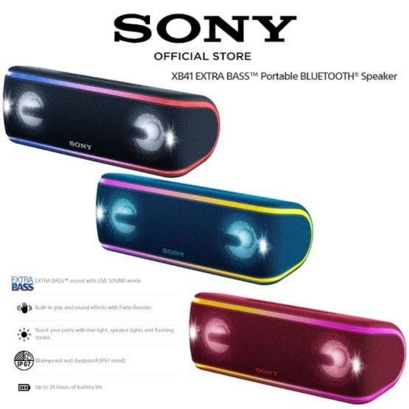 Jual Sony SRS XB41 Original Bluetooth Speaker Portable Nfc IP6 Resmi ...