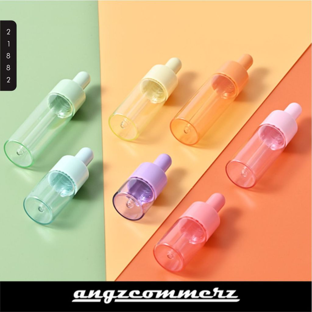 Jual Botol Kaca Refill Serum Pipette Dropper Bottle With Colorful Cap ...